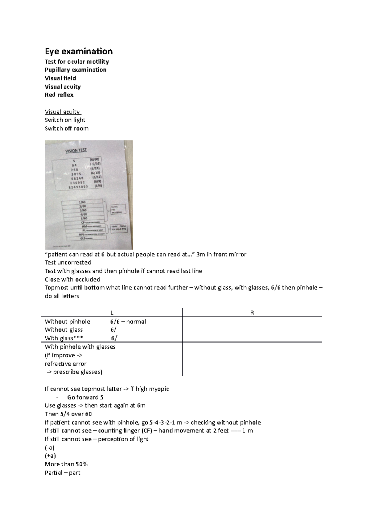 Opthal - clinic session - Eye examination Test for ocular motility ...