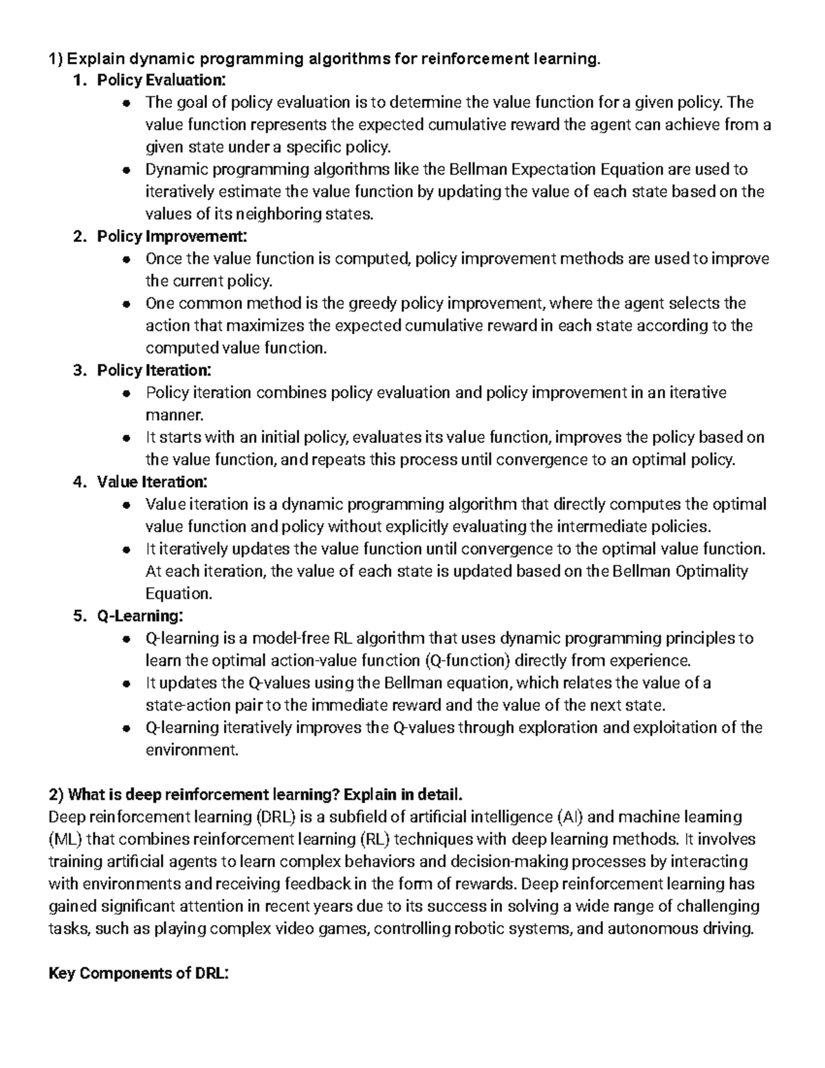 Reinforcement Learning - Policy Evaluation: The goal of policy ...