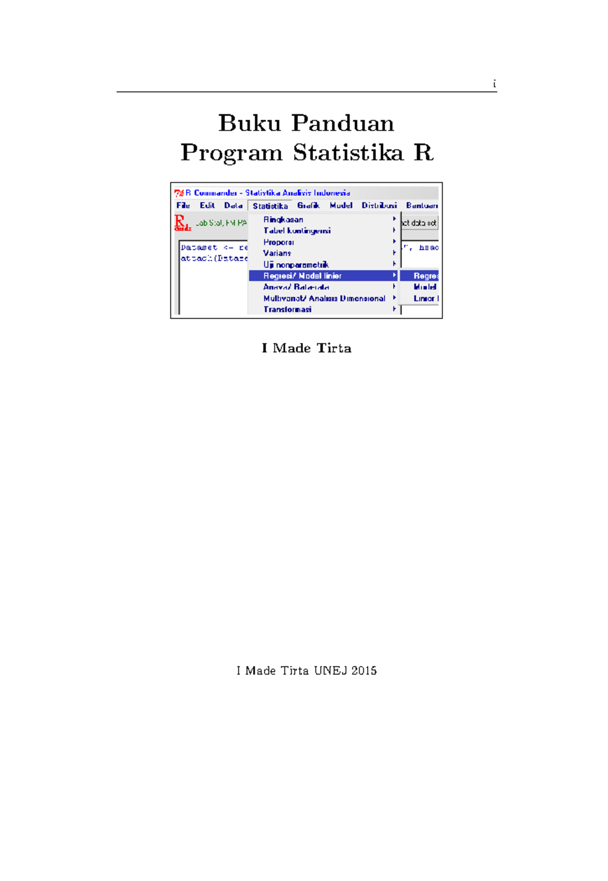 Rcom Man Chp 4 - materi - i Buku Panduan Program Statistika R I Made ...