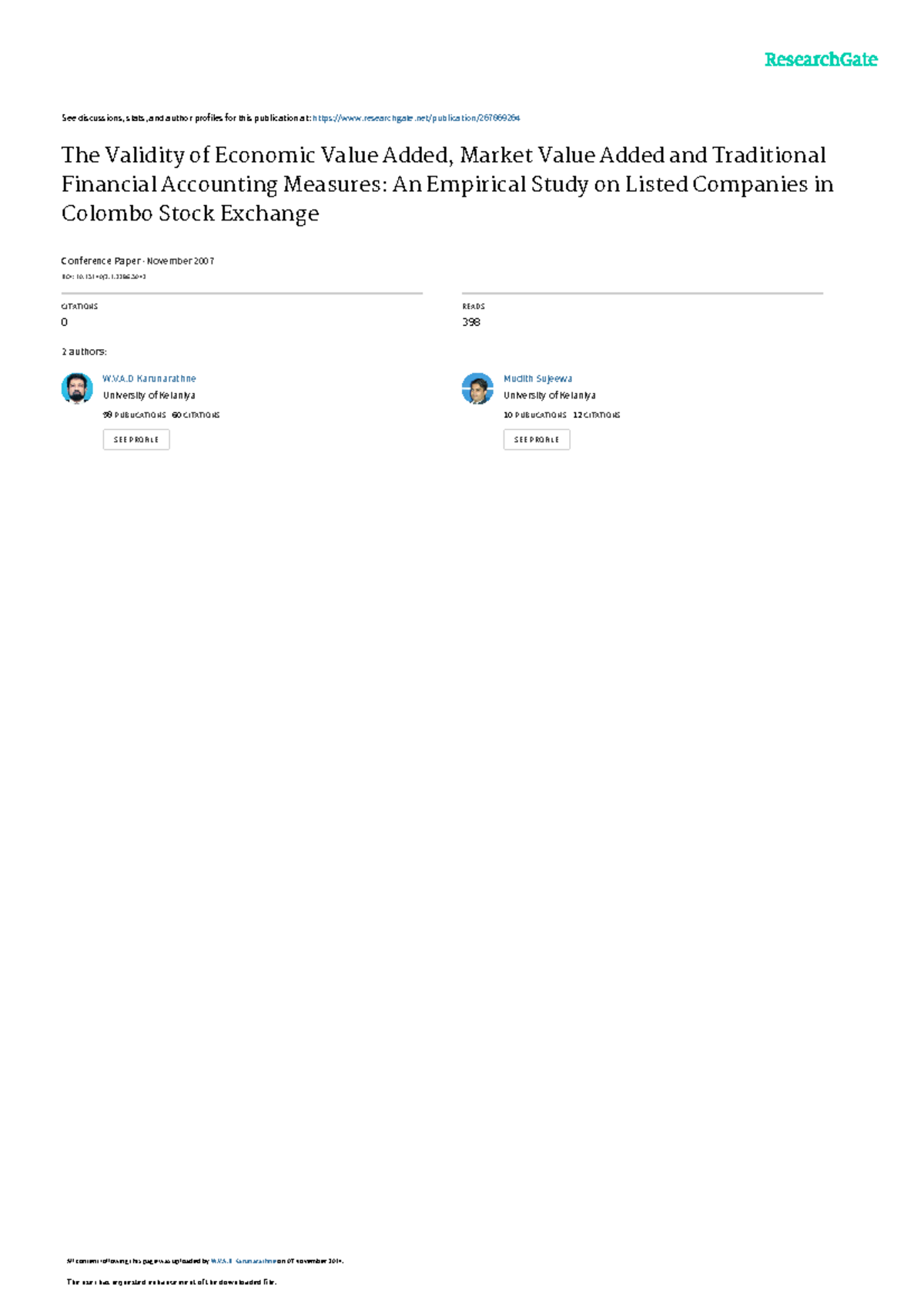 The Validityof Evamvaand TFAccounting Measures - See discussions, stats ...