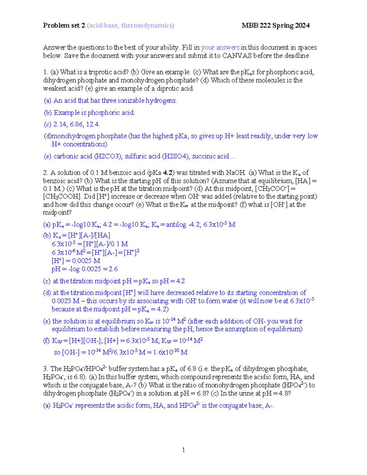 Problem set 2 answers - (King) Answer the questions to the best of your ability. Fill in your ...