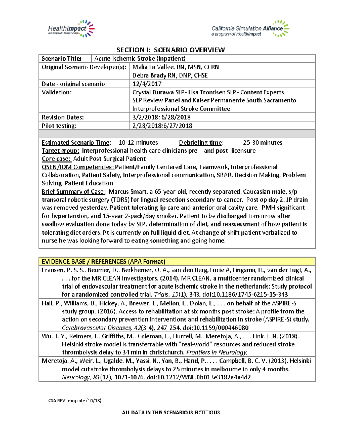 Acute-Ischemic-Stroke IPE 10 18 - CSA REV template (10/18) SECTION I ...