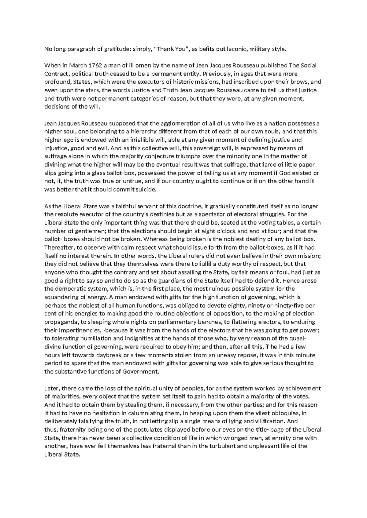 Speech on the Foundation of the Spanish Falange 20 October 1933 - No ...