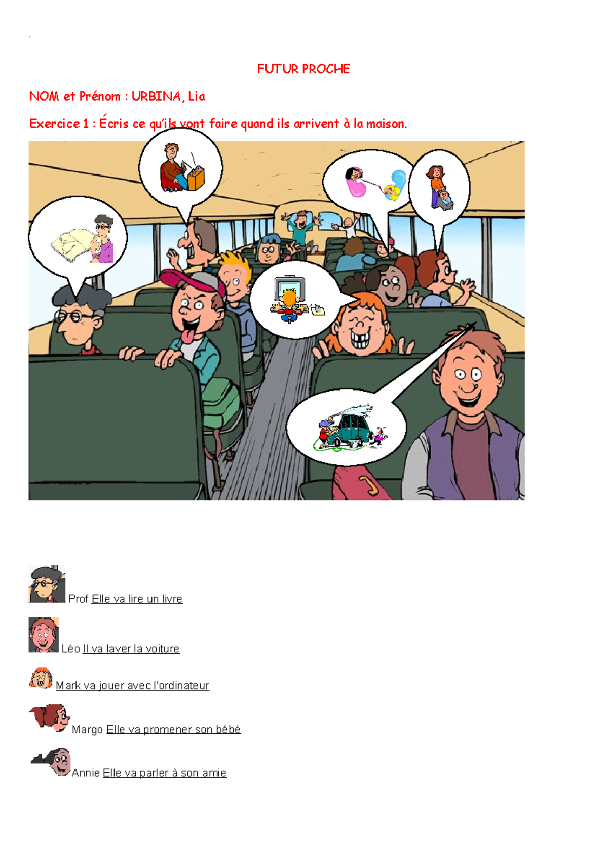 Exercice futur proche - ff FUTUR PROCHE NOM et Prénom : URBINA, Lia ...