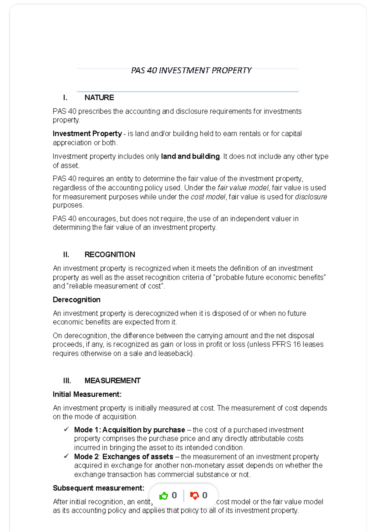 26259442 - Summary Law on Obligations and Contracts - PAS 40 INVESTMENT ...