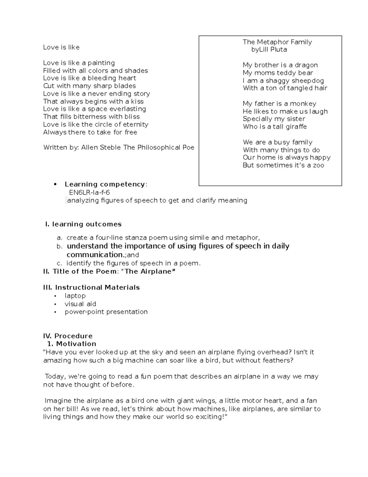 Teaching-teach-POEM-NEW-2-2 - Love is like Love is like a painting ...