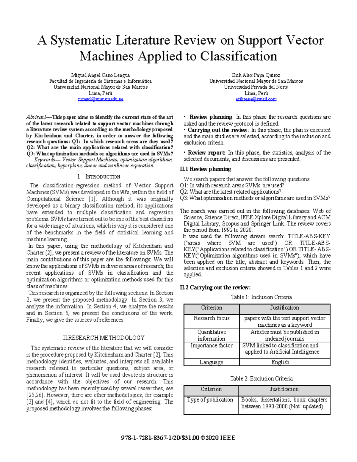 IEEE A Systematic Literature Review ON Support CANO PAPA - copia - 978 ...