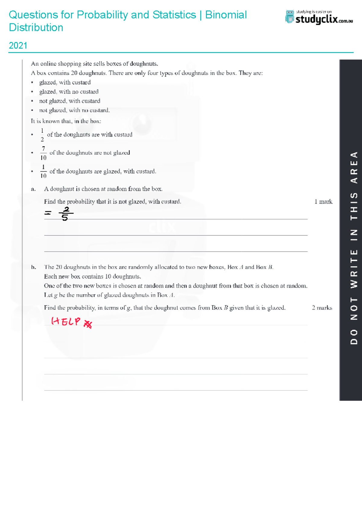 Study clix binom prob - methods practice sac - Questions for ...