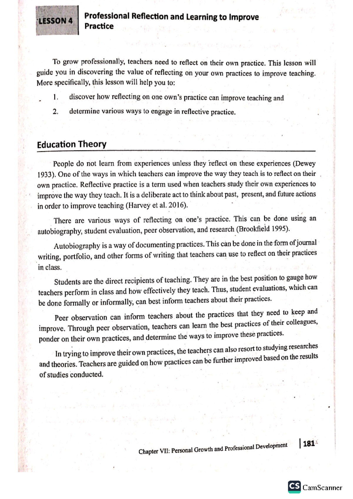 Personal Growth and Professional Development L4 - BS in Education major ...