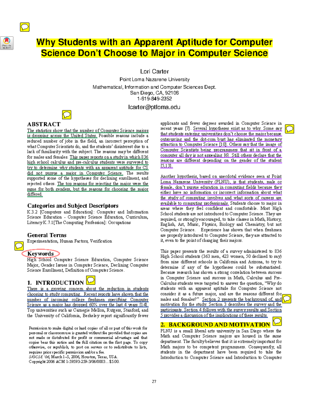 Lab report annotation 2 - Why Students with an Apparent Aptitude for ...