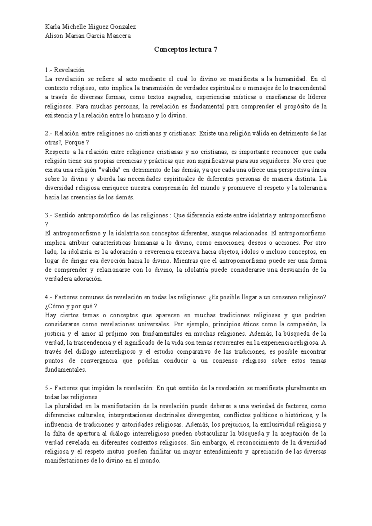 Conceptos lectura 7 - Karla Michelle Iñiguez Gonzalez Alison Marian ...