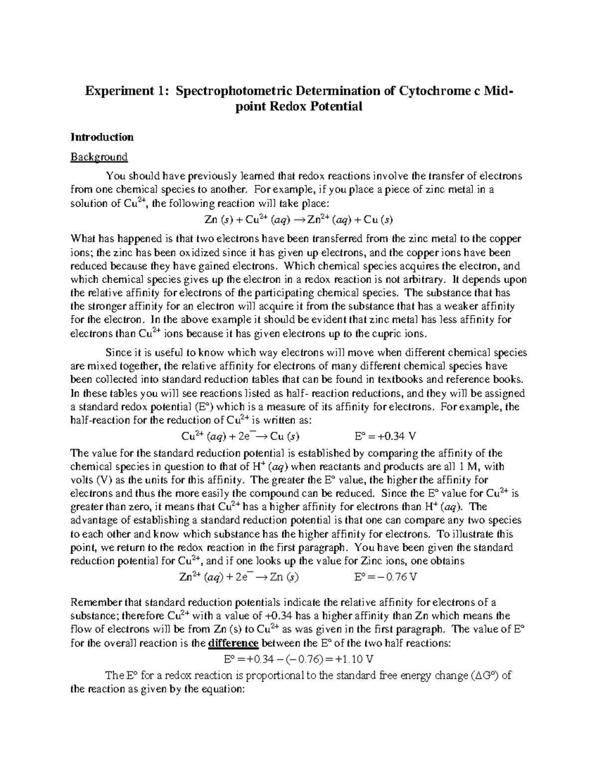 Experiment 1 2370 W21 - Lab report details and questions - Experiment 1 ...