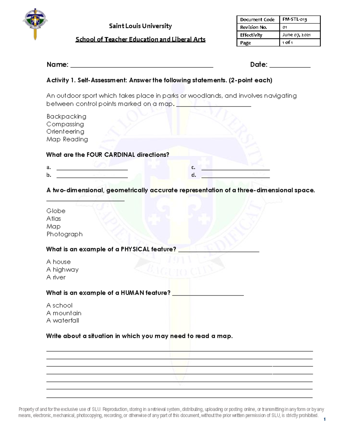 FIT OA Module 3 UNIT 1 Engage ACT - Property of and for the exclusive ...