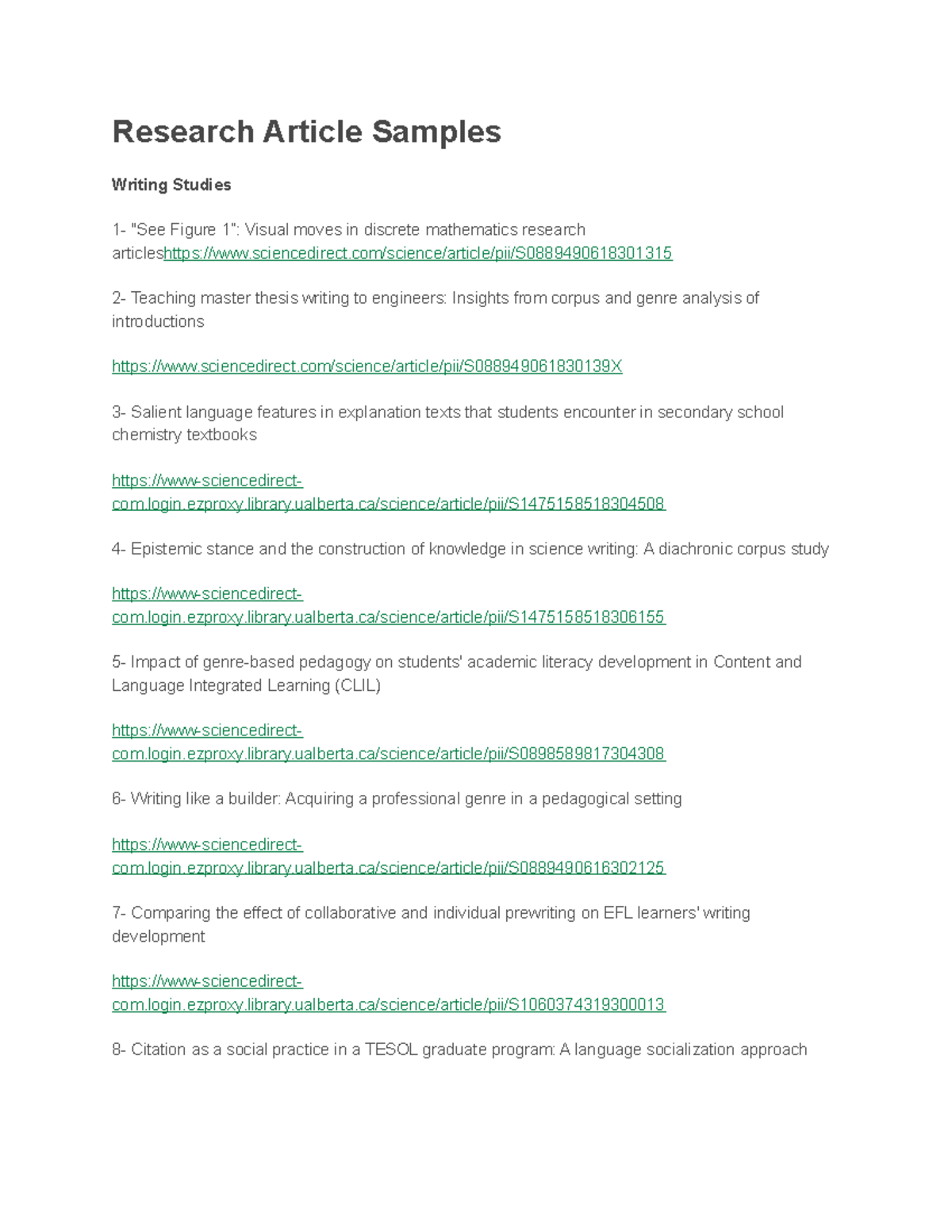 3. Research Article Samples - Research Article Samples Writing Studies ...