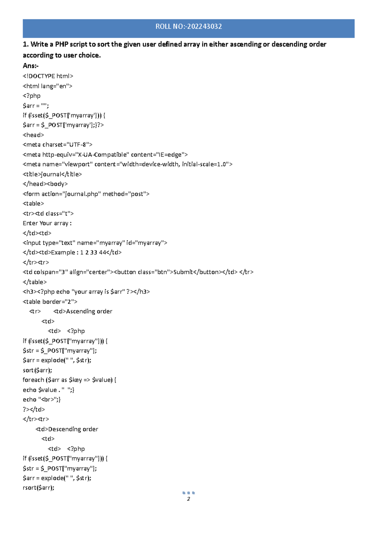 Php32journal - Bachelor of Computing - VNSGU - Studocu