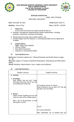 A Detailed Lesson Plan in Arts marj - A Detailed Lesson Plan in Arts 3 ...