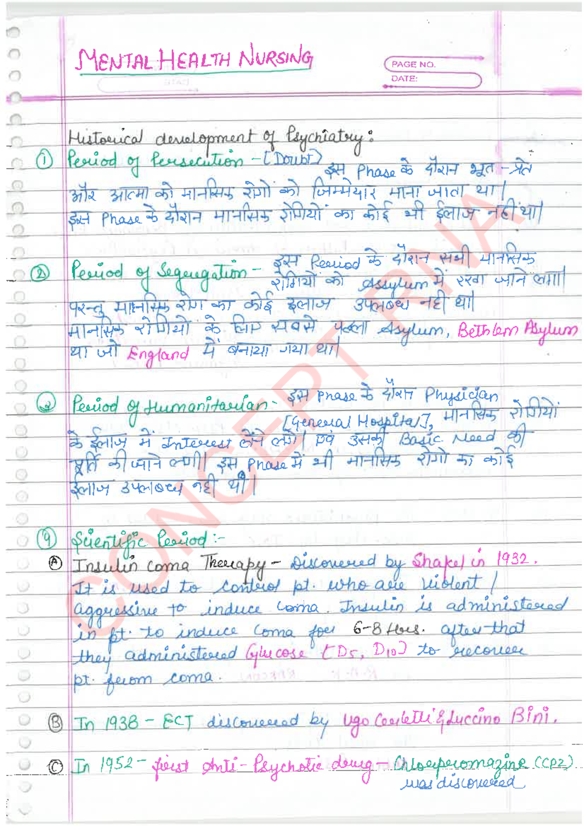 Mental Healt Nursing Nclex Handwritten Note - MED SURG 102 - Studocu