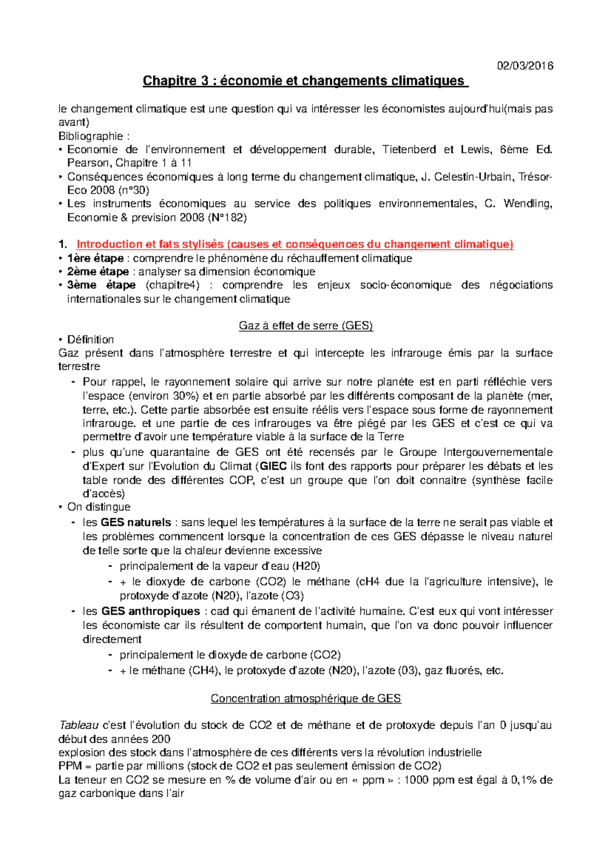 Chapitre 3 : économie et changements climatiques - Chapitre 3 : et ...