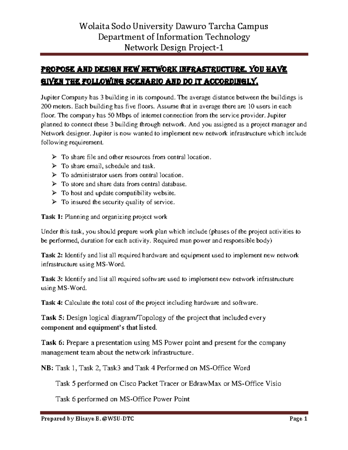 ND-Project 1 - Wolaita Sodo University Dawuro Tarcha Campus Department ...