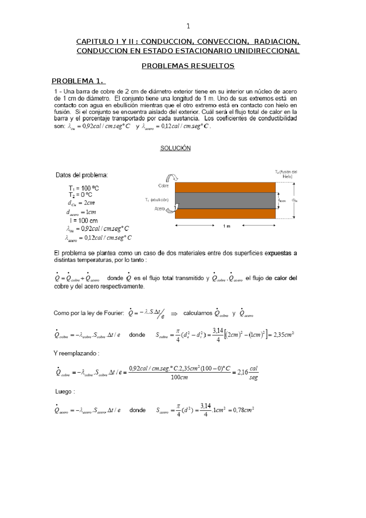 Problemas Resueltos Conduccion Compress 1 Capitulo I Y Ii