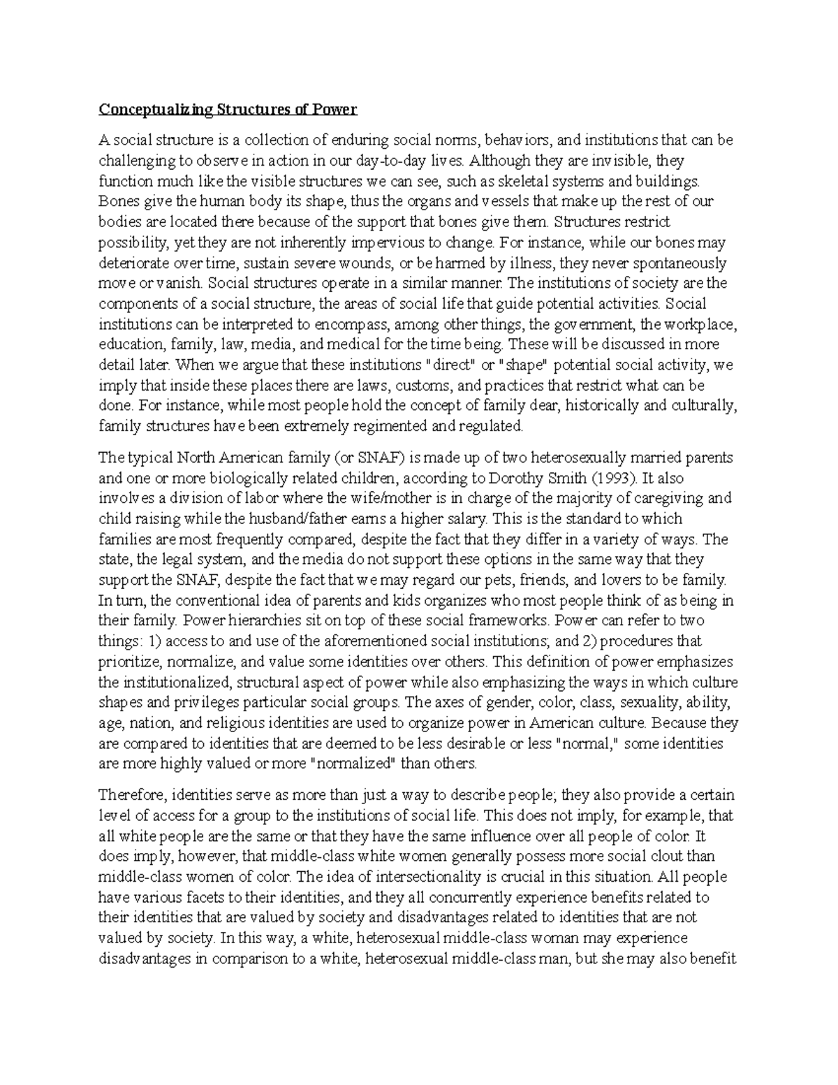 Conceptualizing Structures of Power - Although they are invisible, they ...