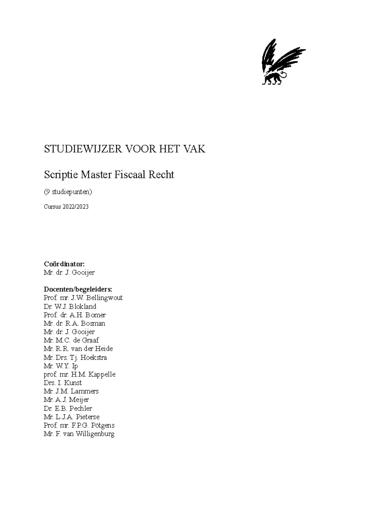 Studiewijzer Scriptie 2022-2023 - STUDIEWIJZER VOOR HET VAK Scriptie ...