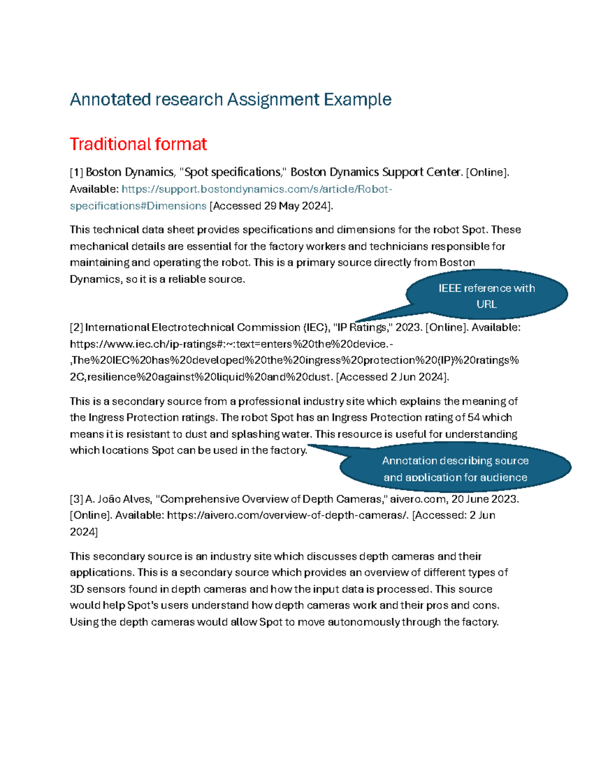 Annotated Research Example - Annotated research Assignment Example ...