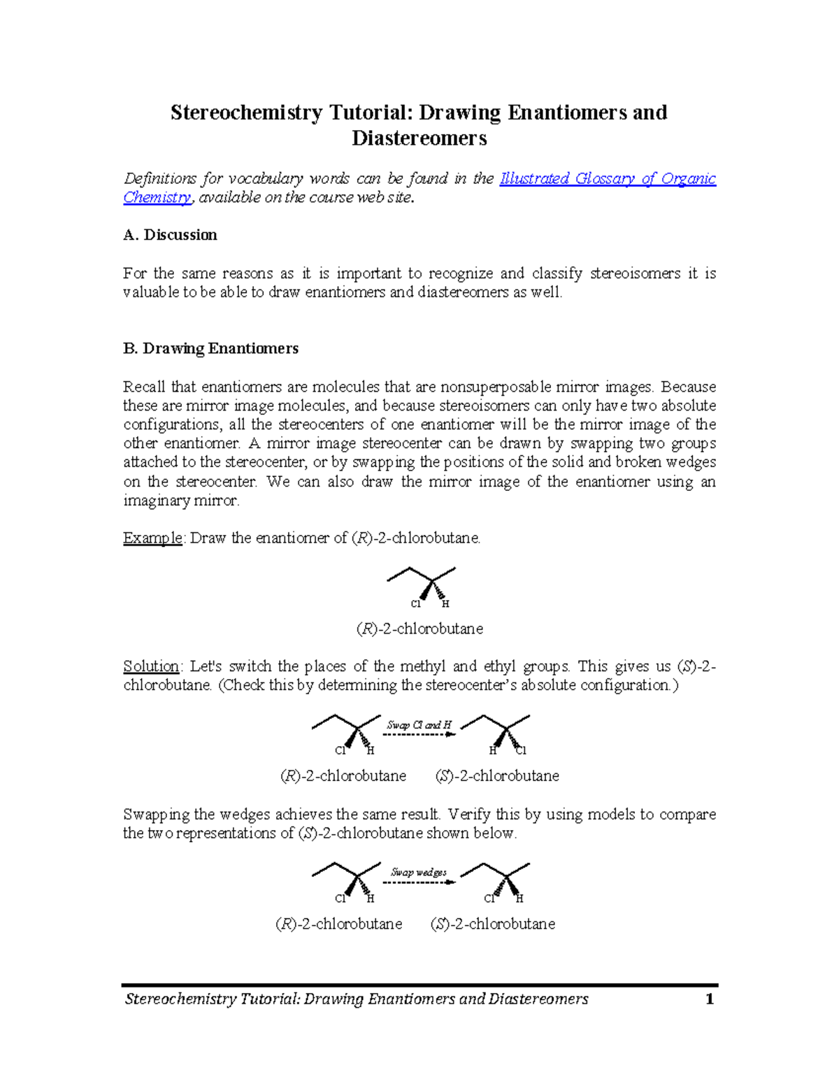 Drawing Enantiomers and Diastereomers - Stereochemistry Tutorial ...