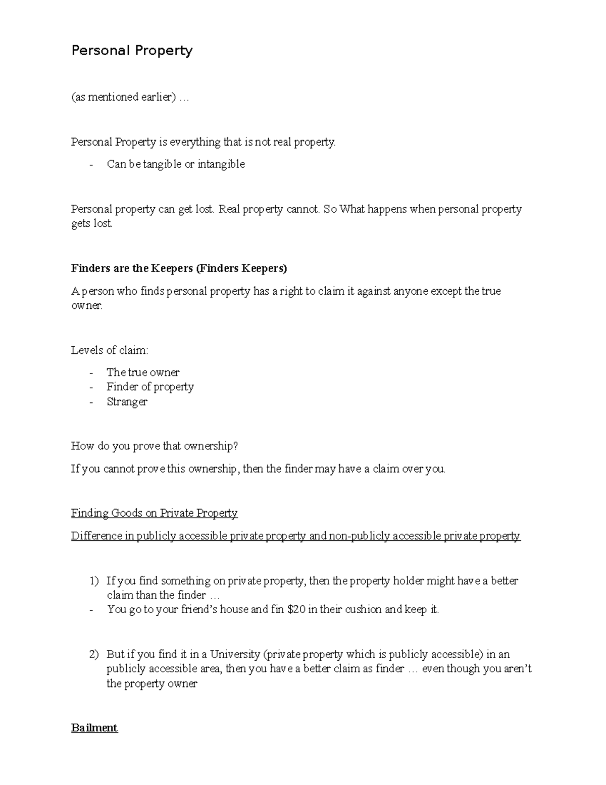 2 Personal Property[ 3101] - Personal Property (as mentioned earlier ...