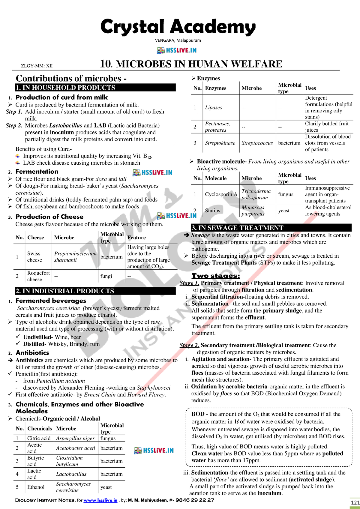 zoology-ch-10- microbes in human welfare - Biology Instant Notes, for ...