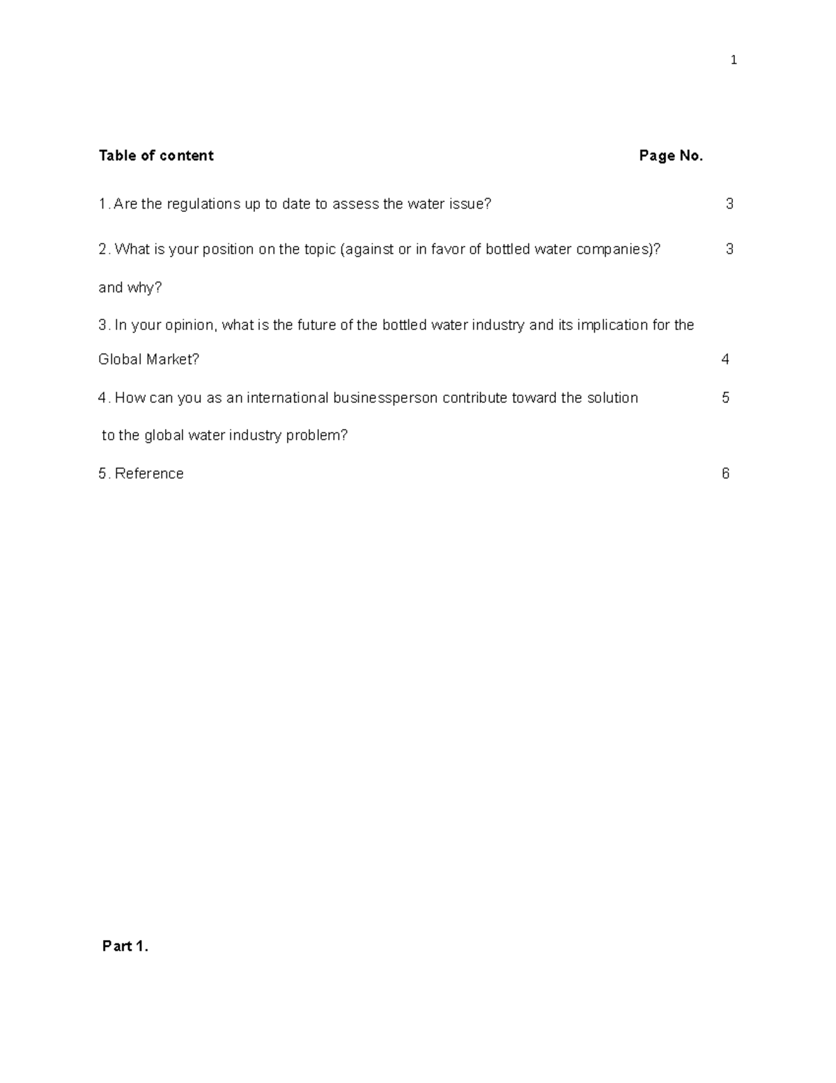 Packing Analysis Assignment - Table of content Page No. Are the ...