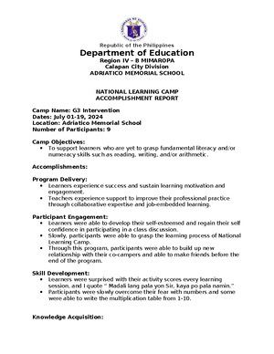 TOS- Final-CPAR - Sample Exam for CPAR - TABLE OF SPECIFICATIONS FINAL ...