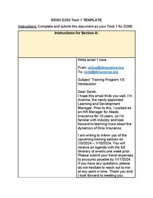 RRM3 D268 Task 1 Completed - RRM3 D268 Task 1 TEMPLATE Instructions ...