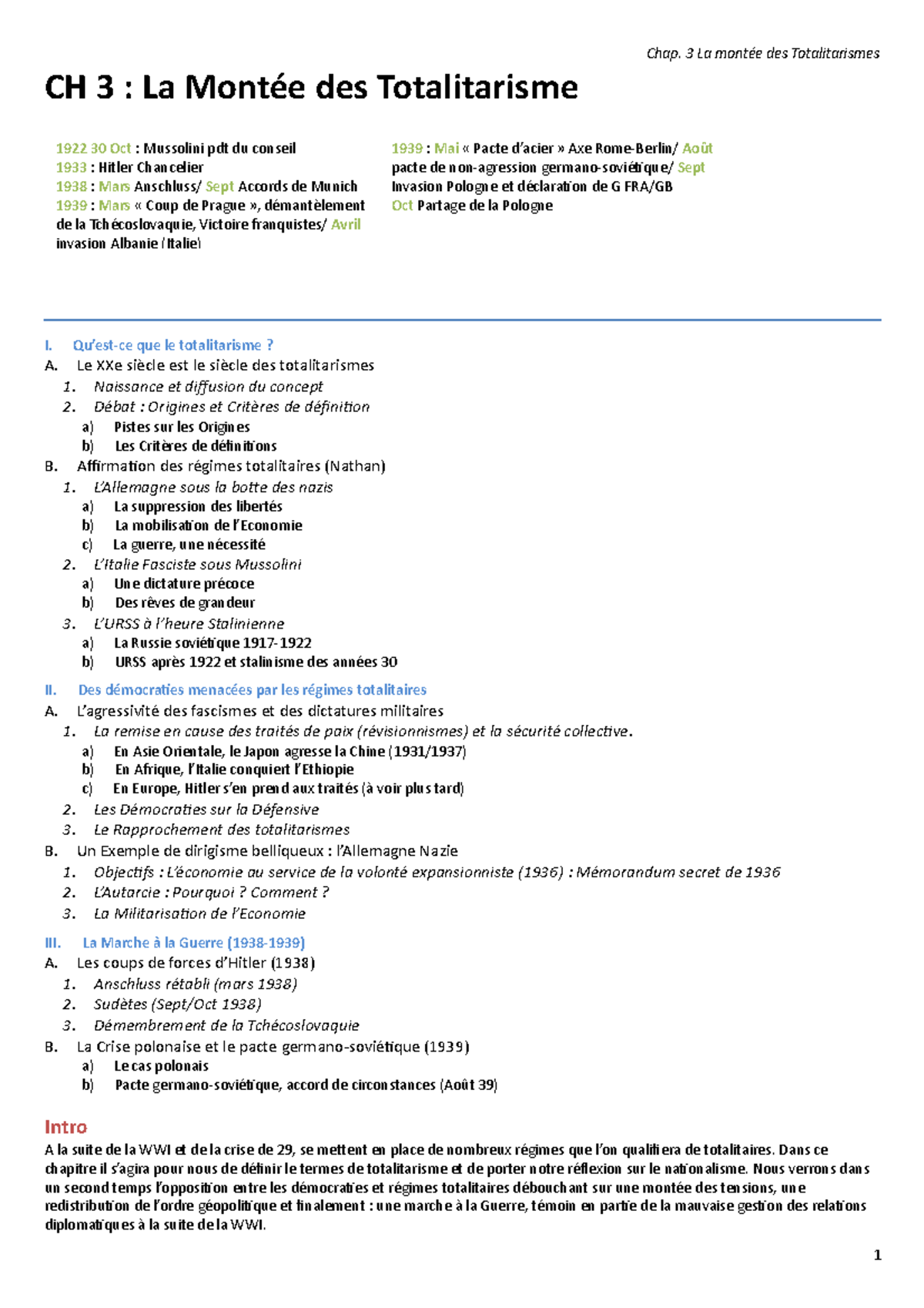 CH 3 - 1939 - Professeur: Gerard Pascal Clément (agrégé en Histoire ...