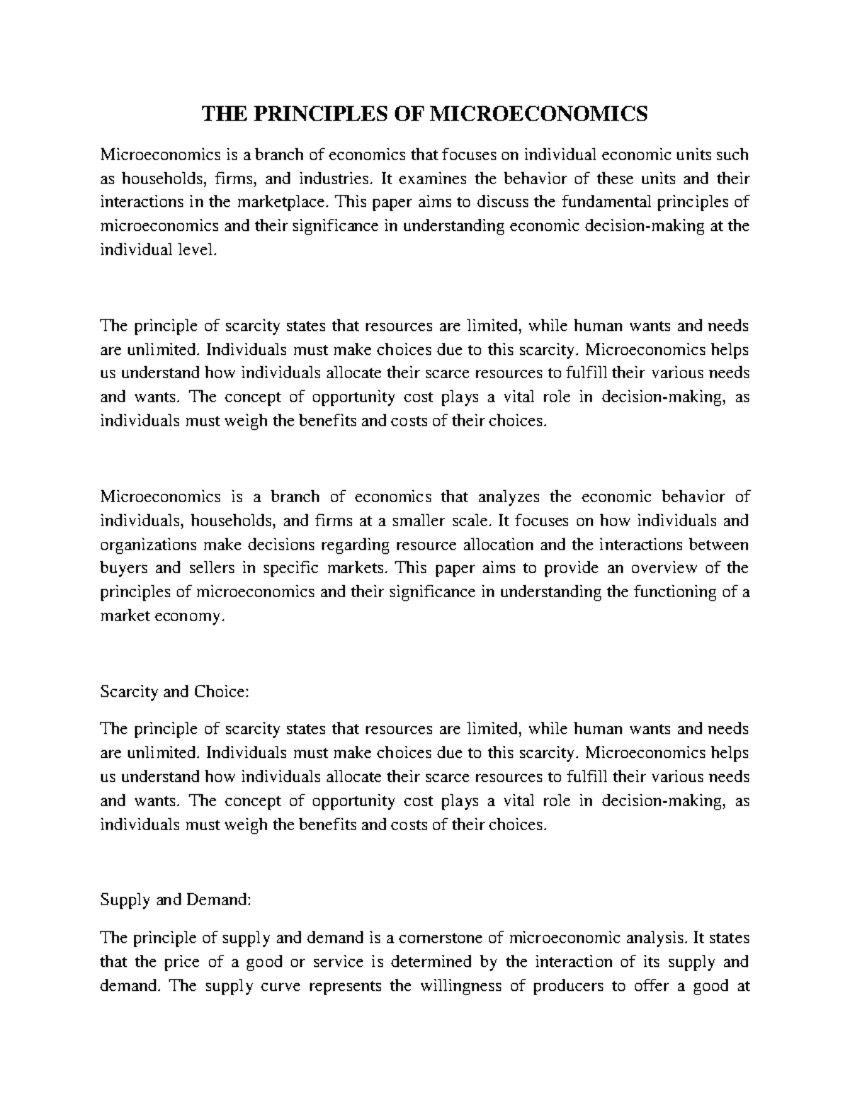 THE Principles OF Microeconomics - THE PRINCIPLES OF MICROECONOMICS ...