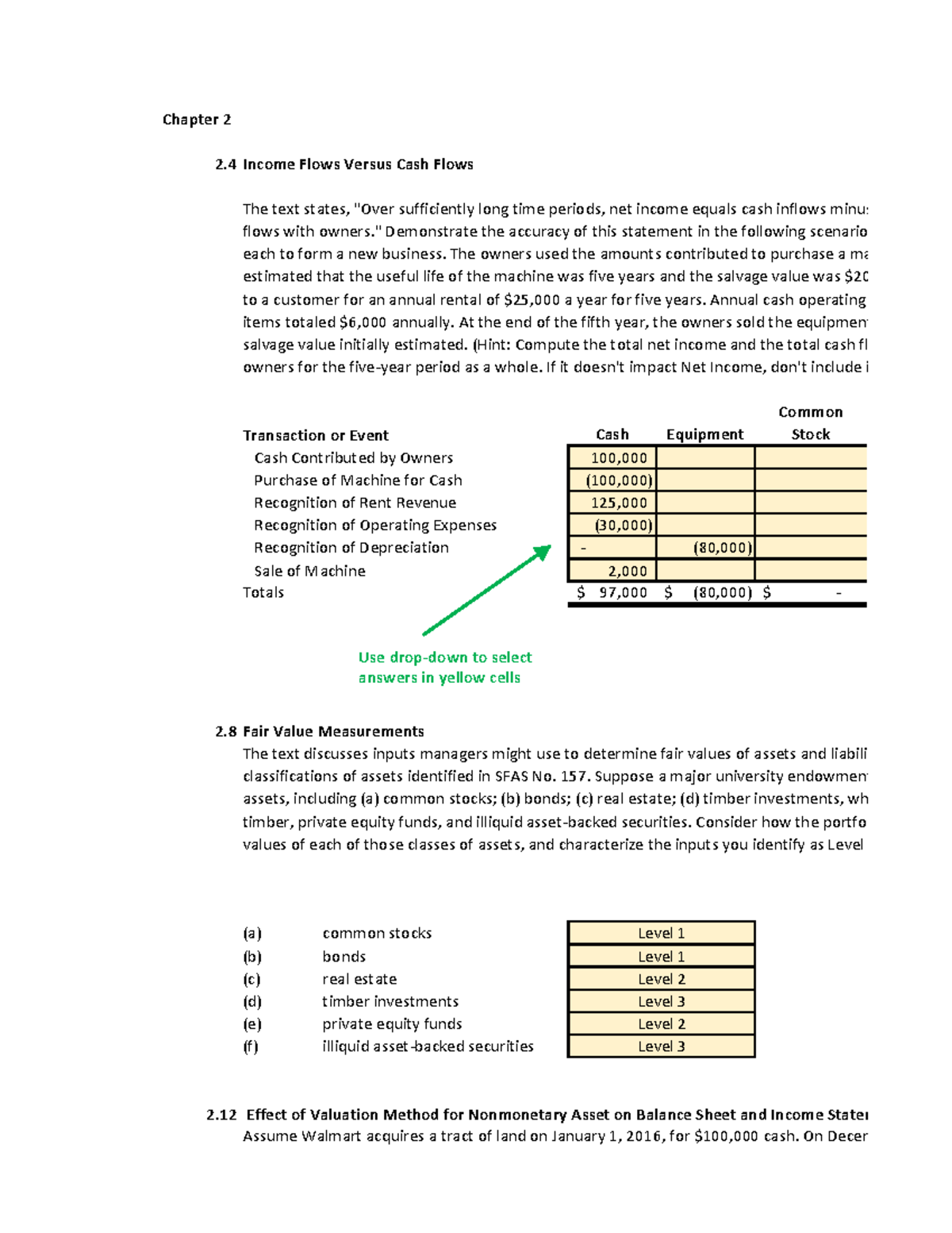 Module One Homework - Chapter 2 2 Income Flows Versus Cash Flows ...