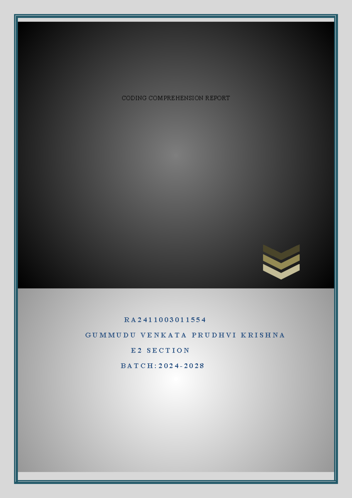 Team 13 coding report - adfsdfsdf - CODING COMPREHENSION REPORT R A 2 4 ...