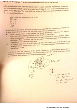Worksheet 39 - assignment - CHEM 310 Worksheet 39: Organic Synthesis ...