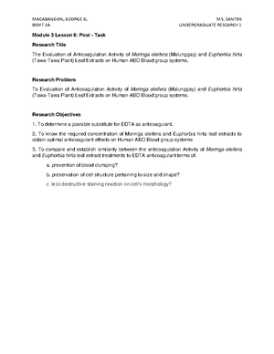 Module 4 Lesson 3 Post-task Activity - Module 4: Lesson 3: Post-task ...