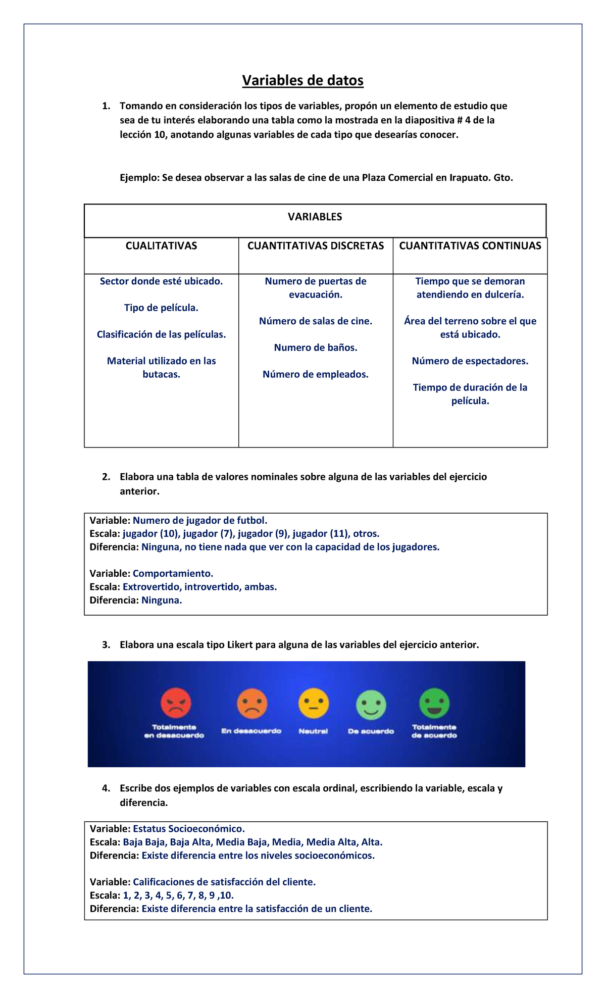 Actividad 6 Variables de datos - Variables de datos Tomando en ...