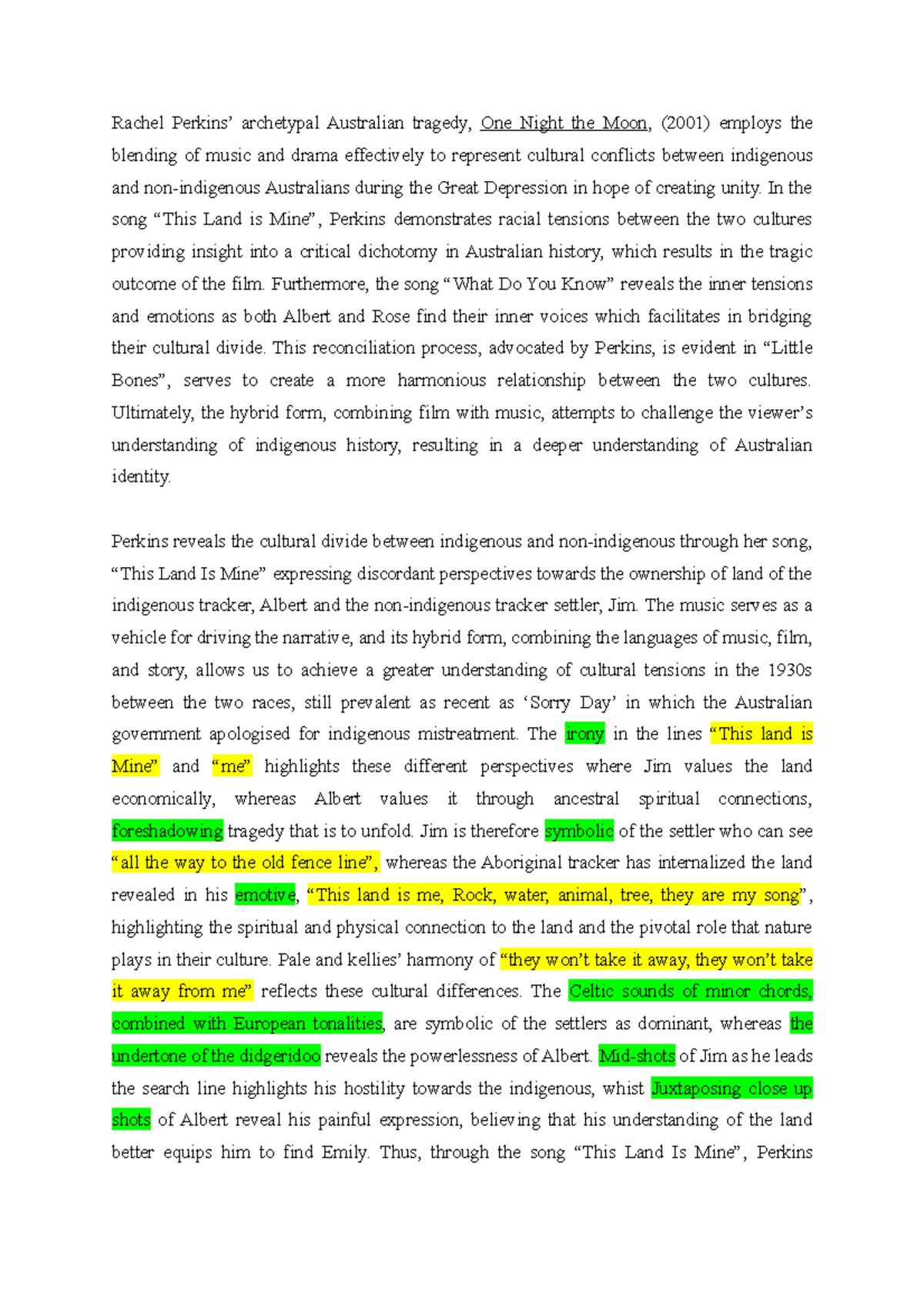 Rachel Perkins One Night the Moon - Rachel Perkins’ archetypal ...