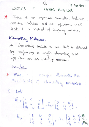Linear Algebra Course Outline - Lahore University of Management ...