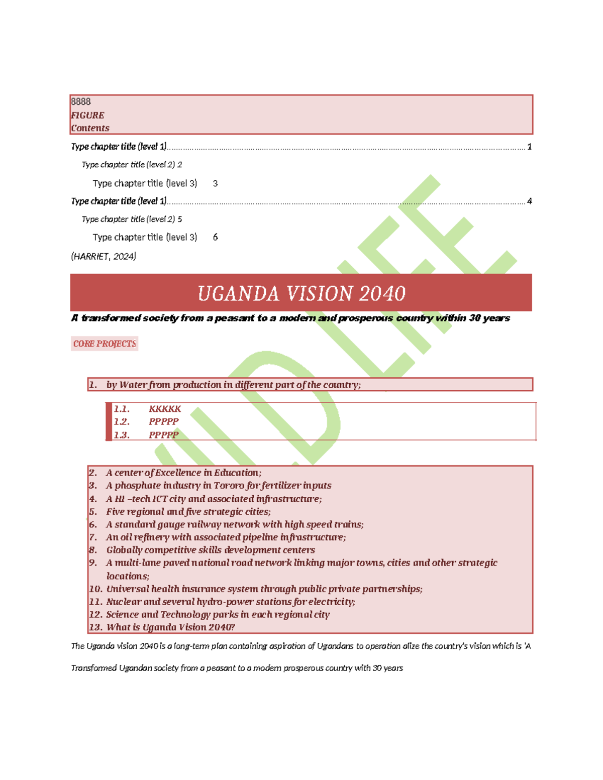 Uganda Vision 2040 - 8888 FIGURE Contents Type chapter title (level ...