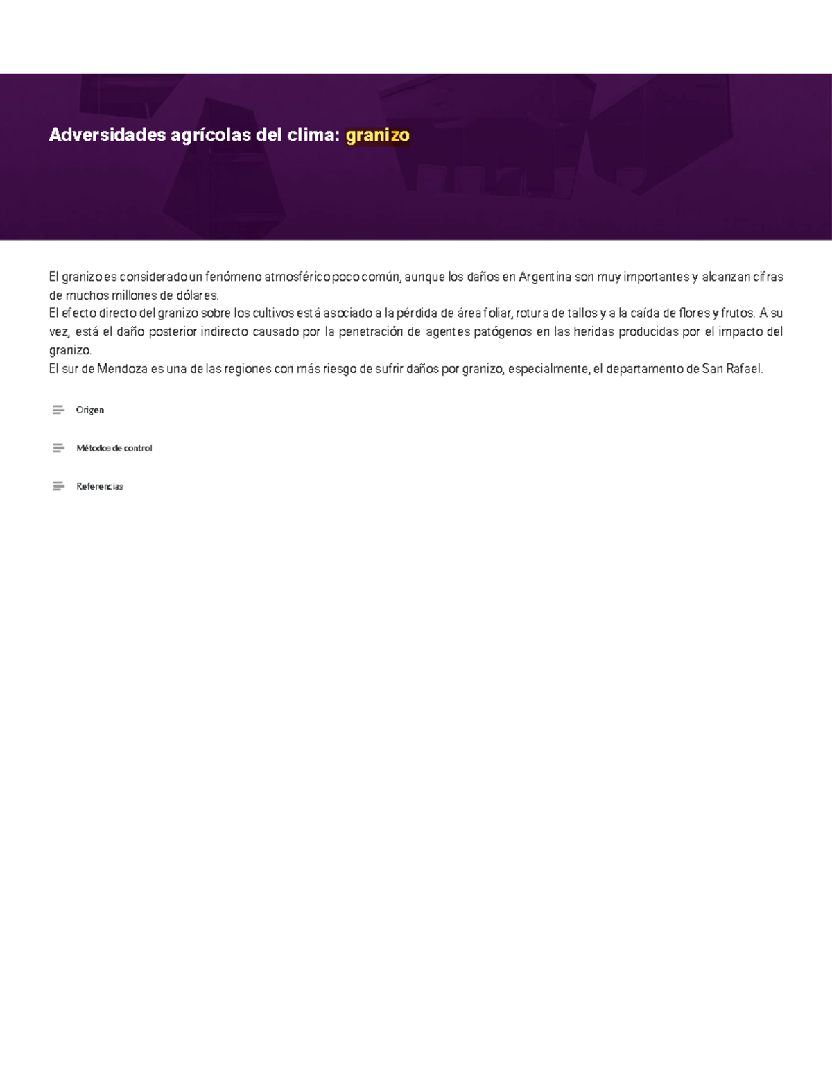 Granizo - ... - El granizo es considerado un fenómeno atmosférico poco ...