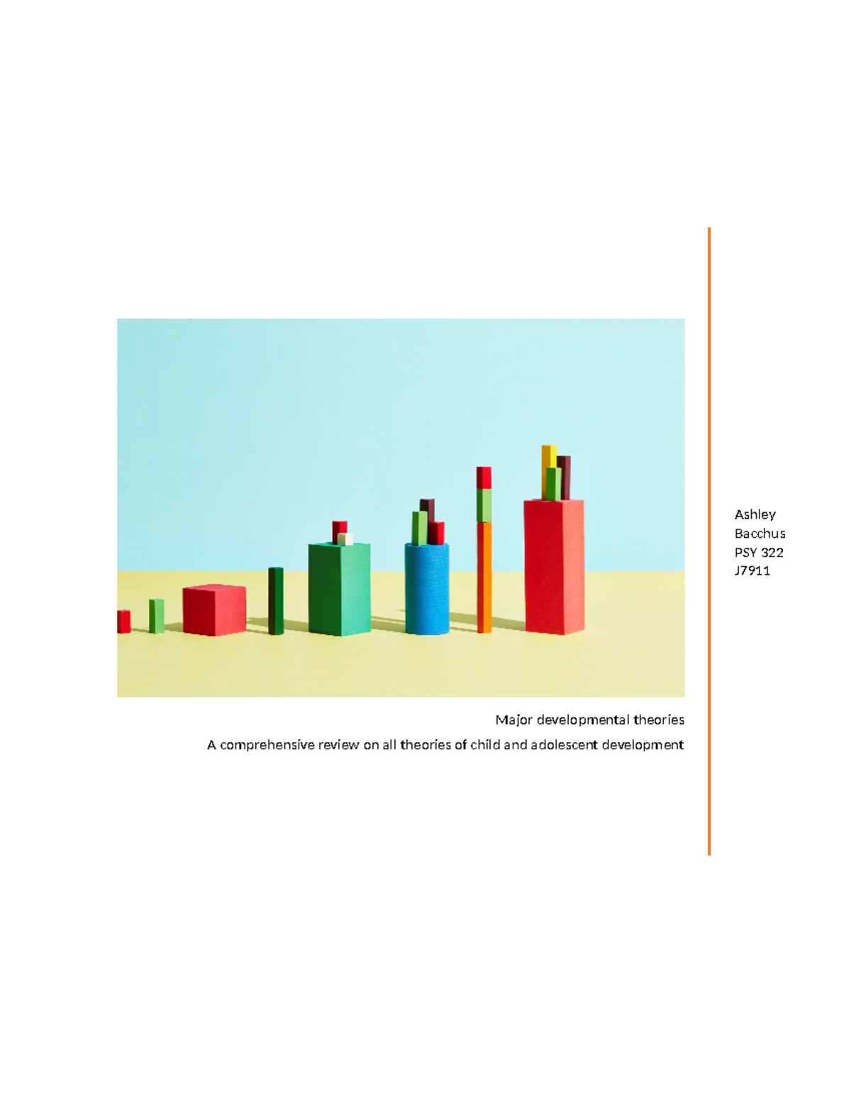 Final Draft Project ADOL Psych - Major developmental theories A ...