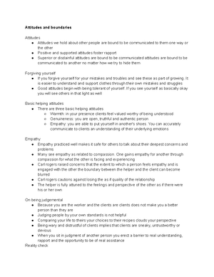 Ch. 7 notes - Identifying good and poor responses Twelve roadblocks to ...