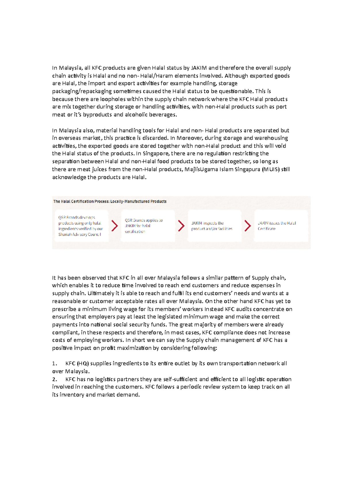 KFC halal practices - Lecture notes 13 - In Malaysia, all KFC products ...