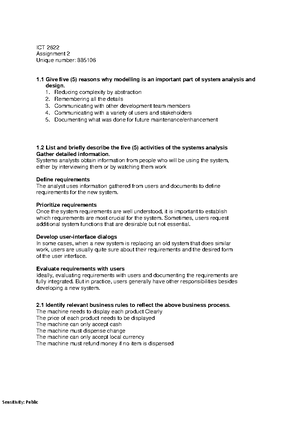 ICT2622 - 2022 - Assignment 2 - Questions - ICT2622/103/0/ Tutorial ...