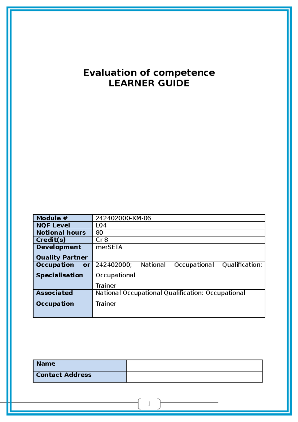 Outcomes-based assessment and evaluation Level 4 - Evaluation of ...