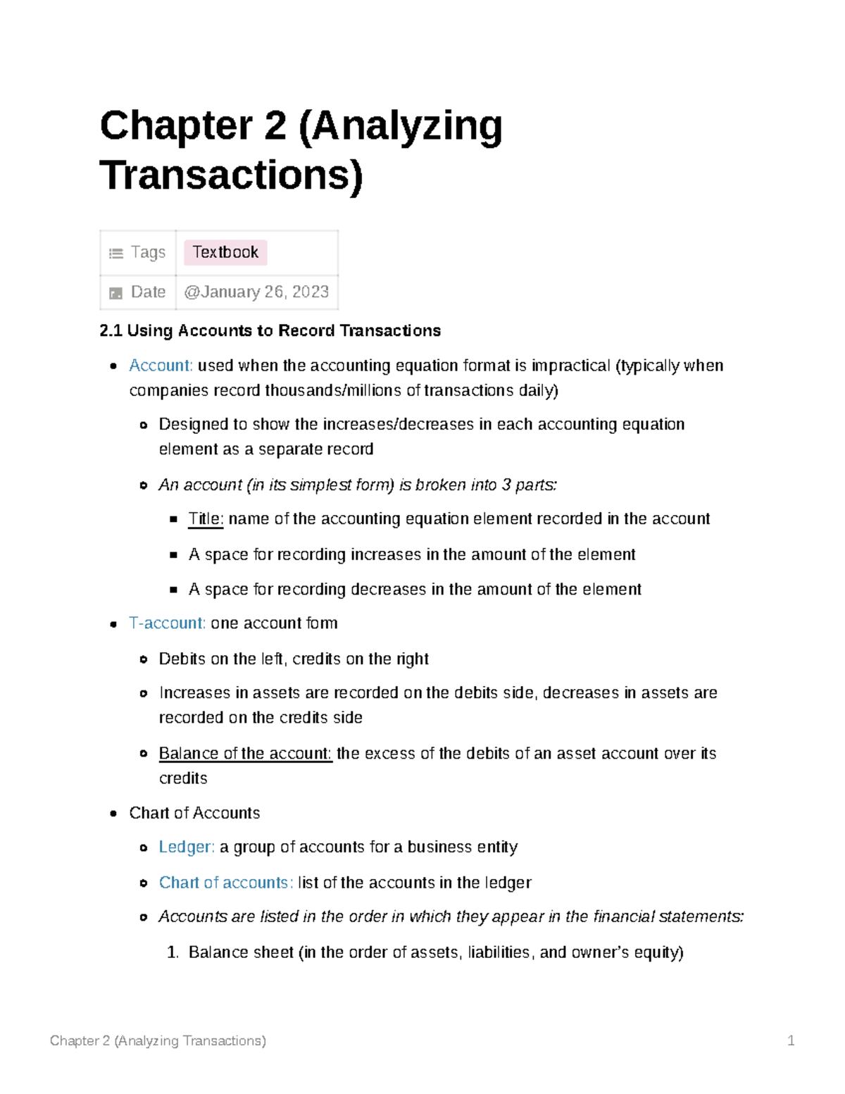 Analyzing Transactions - Chapter 2 (Analyzing Transactions) Tags ...